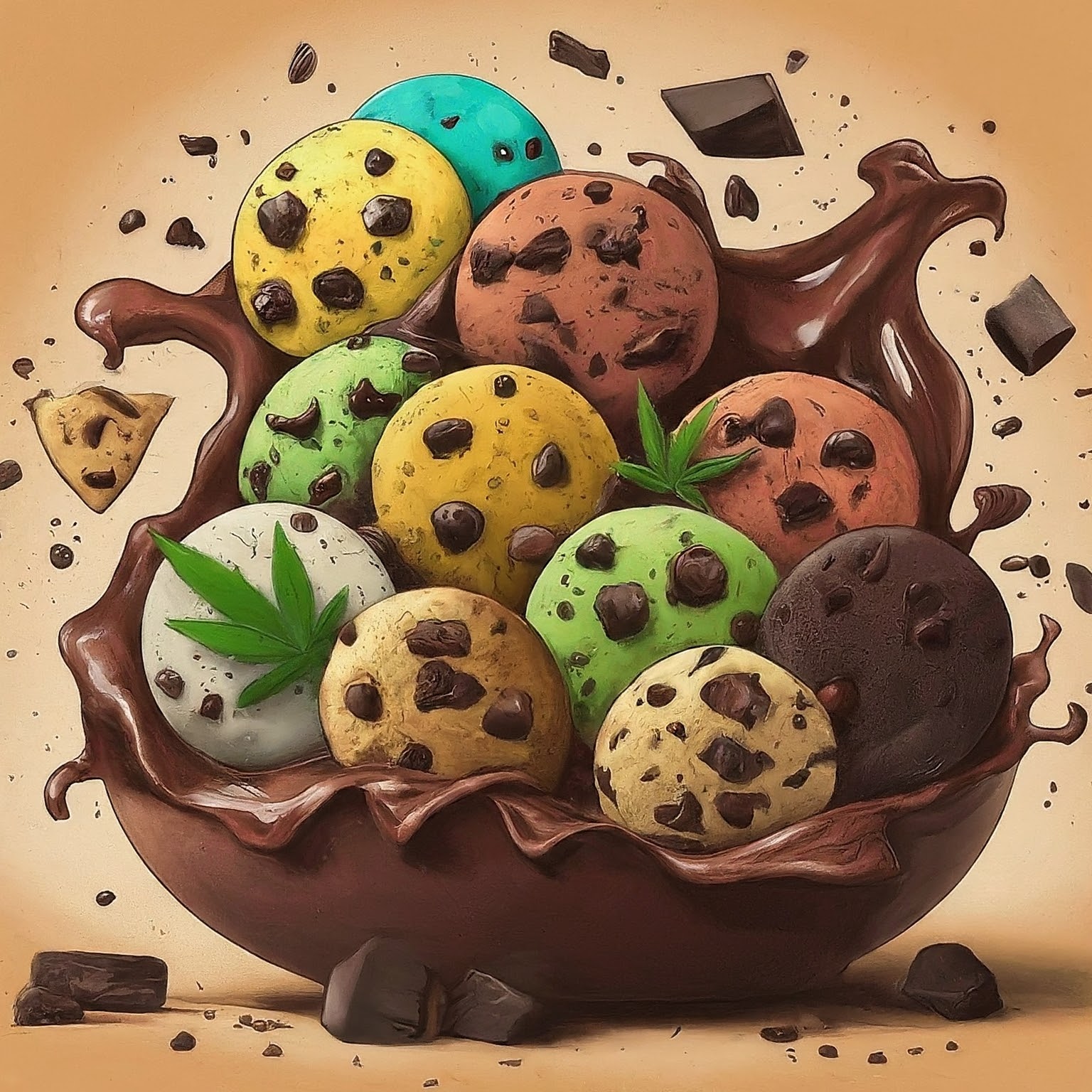 Choc-chip cookies (6) - Ediibles